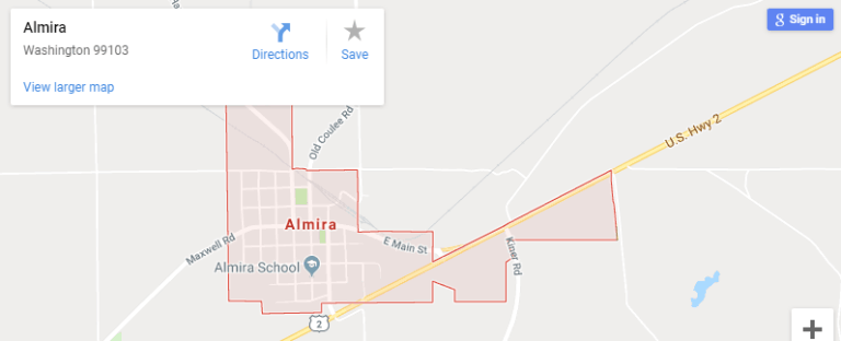 Maps of Almira – Driving Directions Maps and Traffic