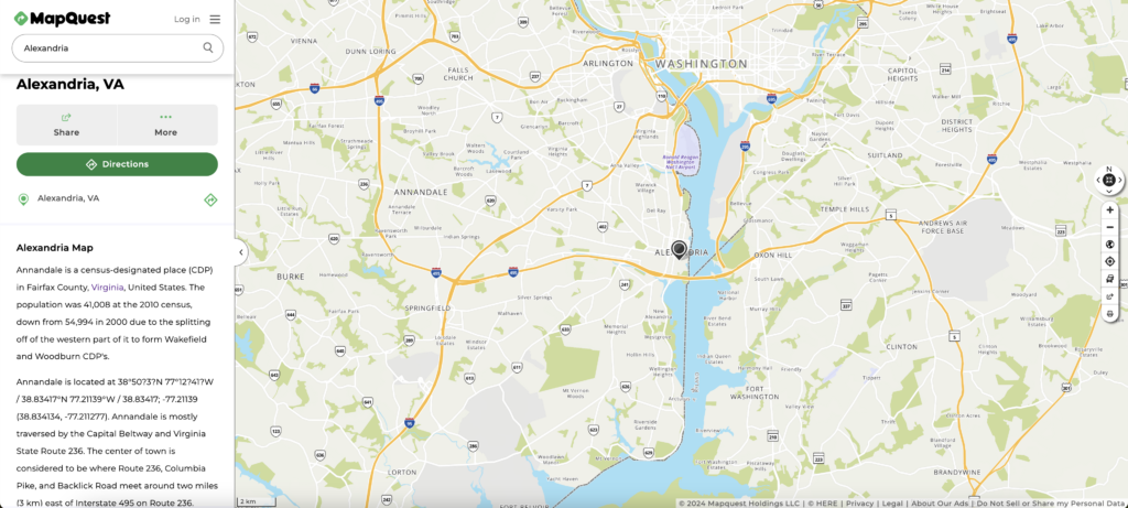 Map of Alexandria – Driving Directions Maps and Traffic