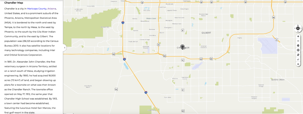 Map of Chandler – Driving Directions Maps and Traffic
