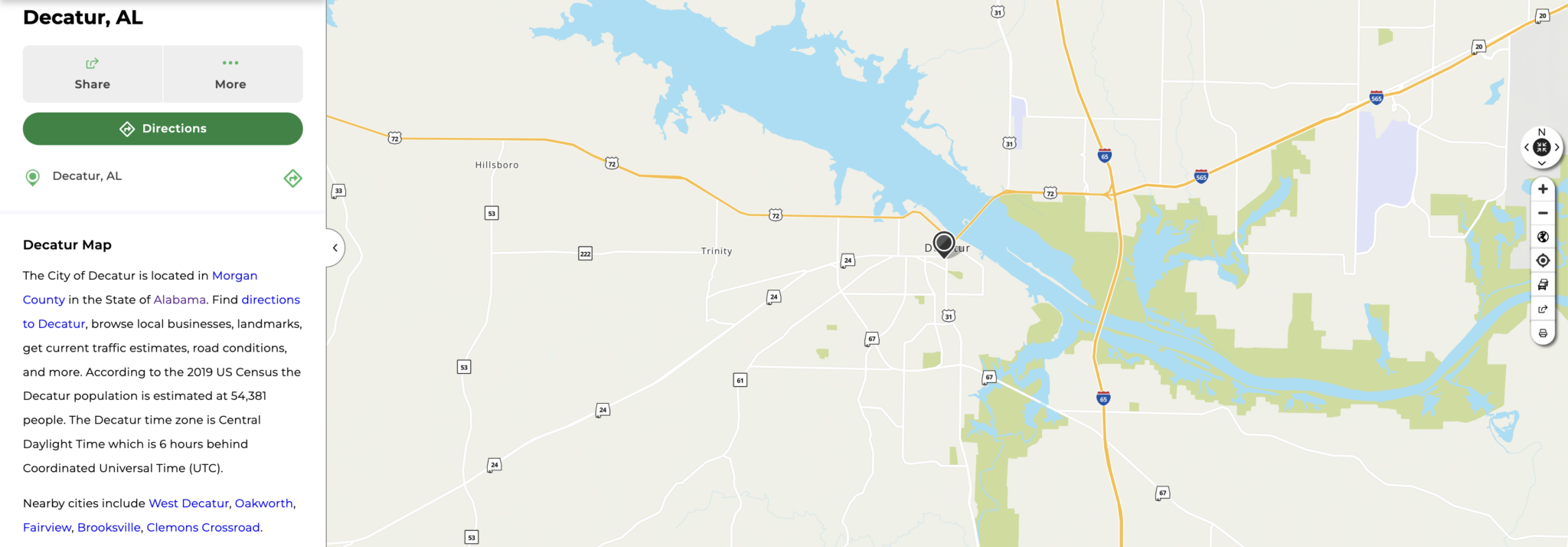 Map of Decatur – Driving Directions Maps and Traffic