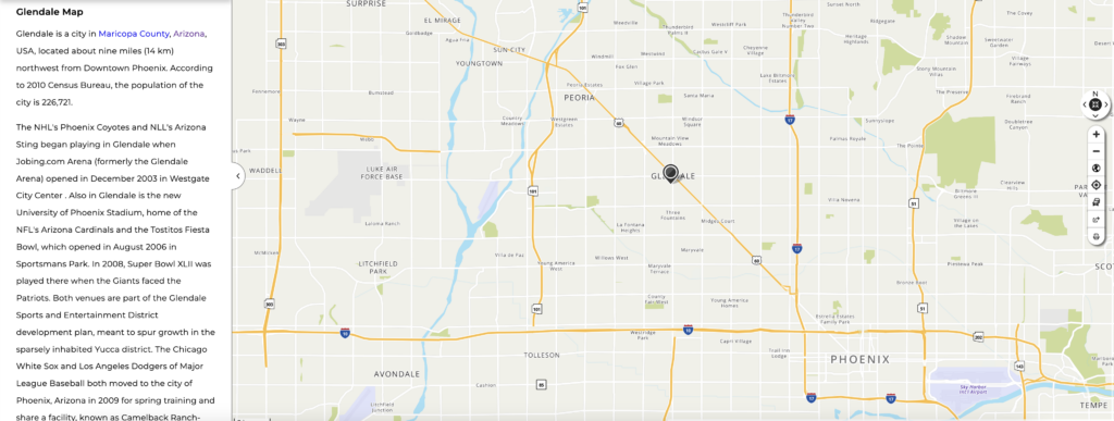 Map of Glendale Arizona – Driving Directions Maps and Traffic