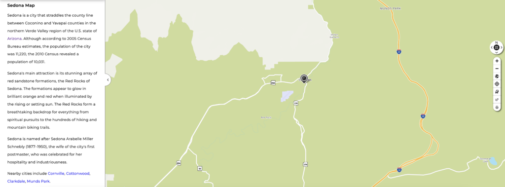 Map of Sedona – Driving Directions Maps and Traffic