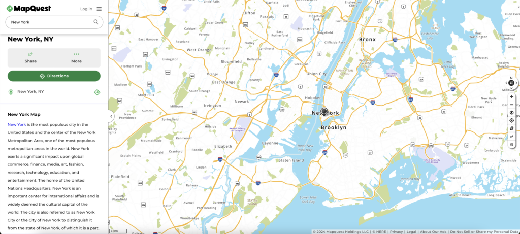 Maps of New York – Driving Directions Maps and Traffic